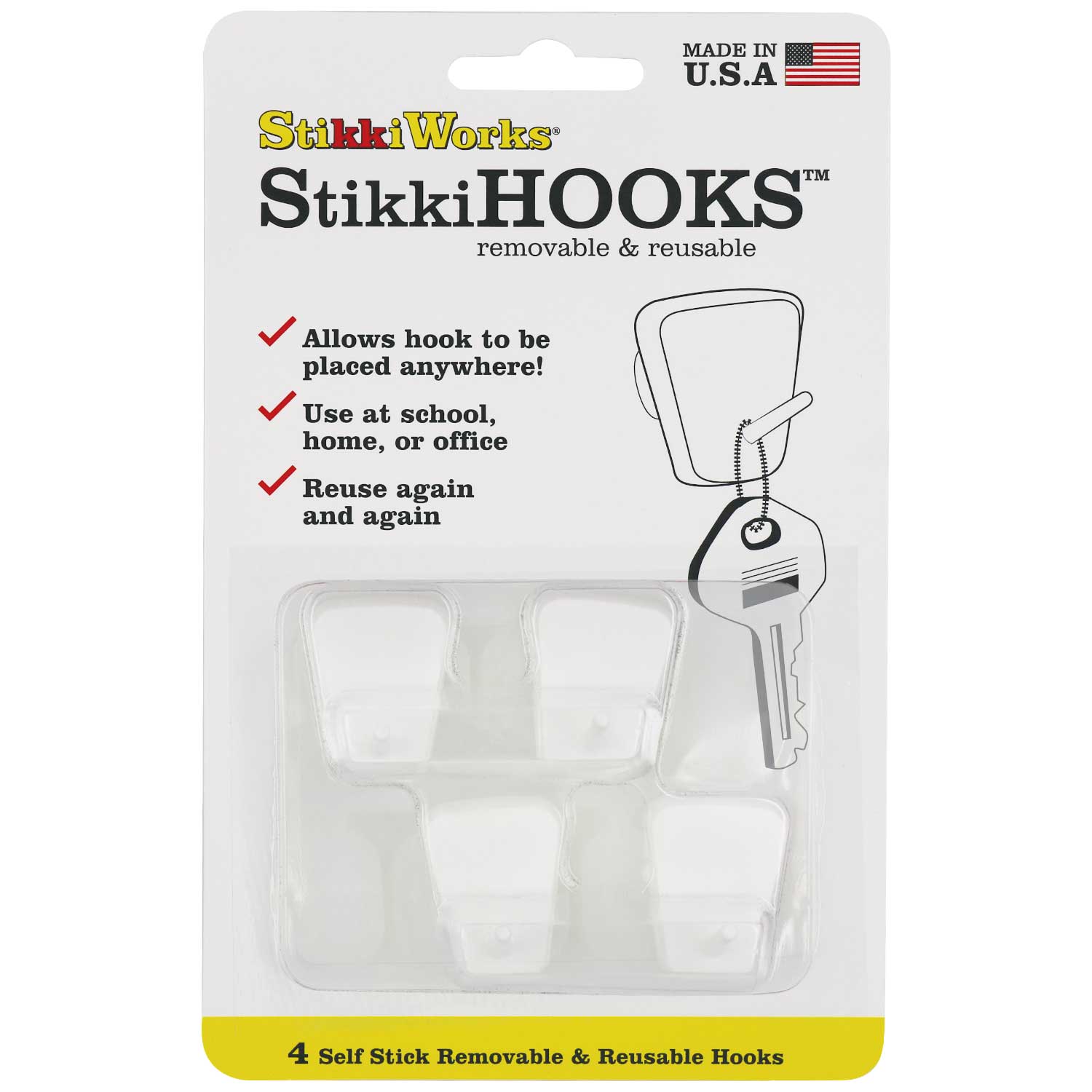 StikkiHOOKS™ 4ct – StikkiWorks